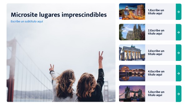 Microsite lugares imprescindibles | Genially