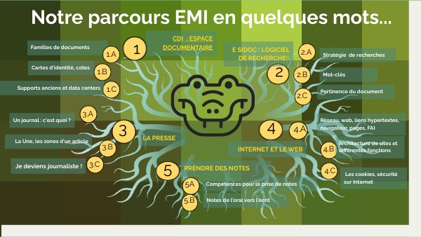 carte mentale parcours EMI | Genially