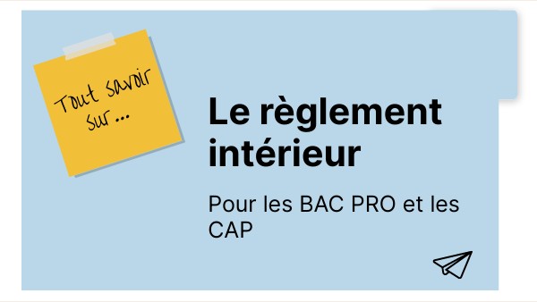 Règlement intérieur | Genially