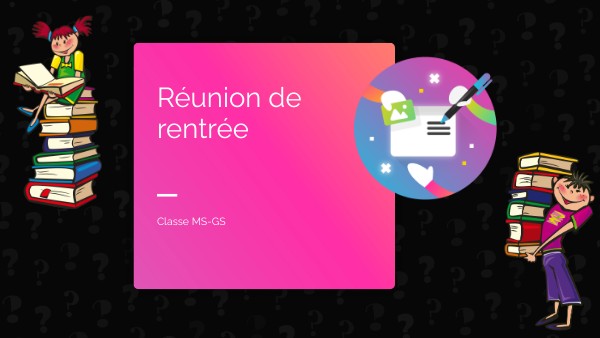 réunion de rentrée | Genially