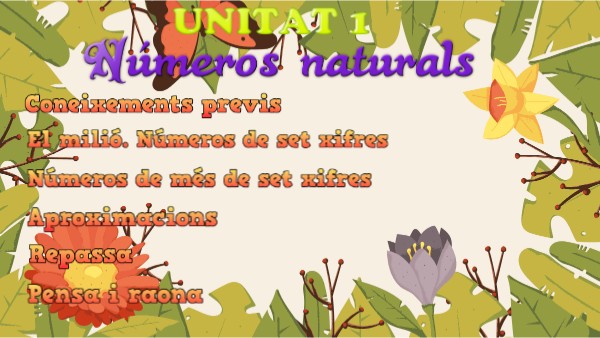 Unitat 1 MATEMÀTIQUES 5é | Genially