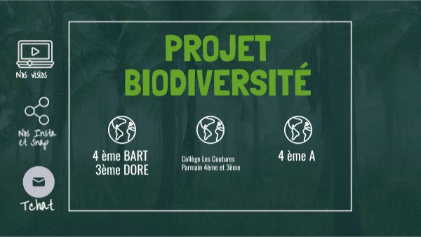 Projet - Biodiversité - 4ème | Genially
