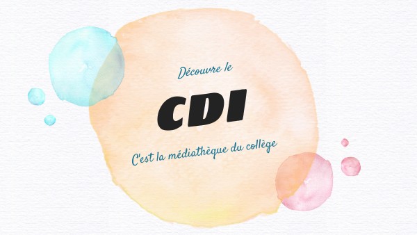 Présentation du CDI | Genially