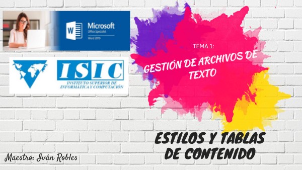 ESTILOS Y TABLAS DE CONTENIDO | Genially