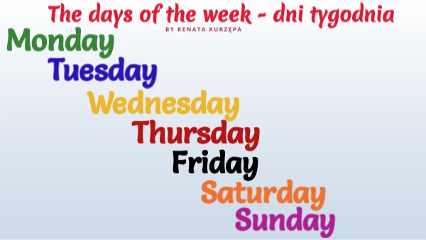 Days of the week | Genially