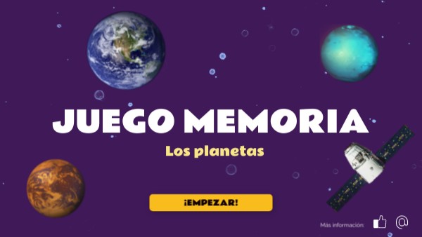 Memory Los planetas | Genially