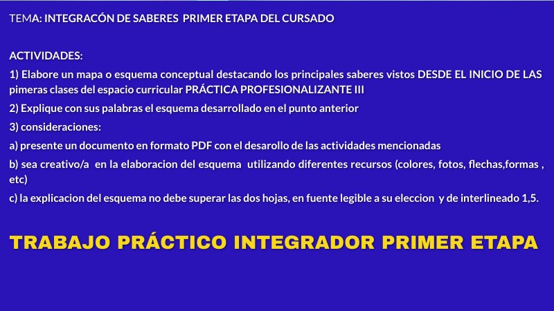 TRABAJO INTEGRADOR PRIMER ETAPA PRACTICA PROFESIONALIZANTE III