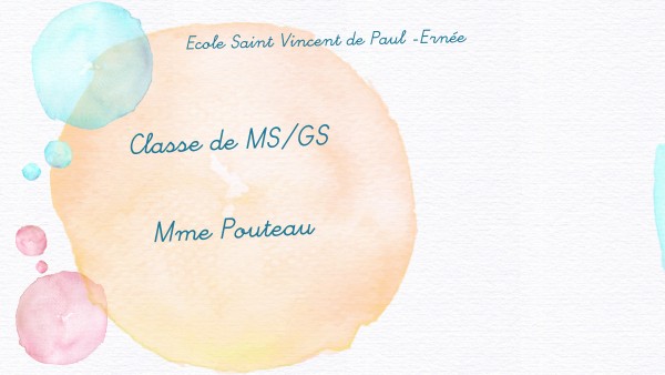 Classe de MS-GS Mme Pouteau 2023-2024 | Genially