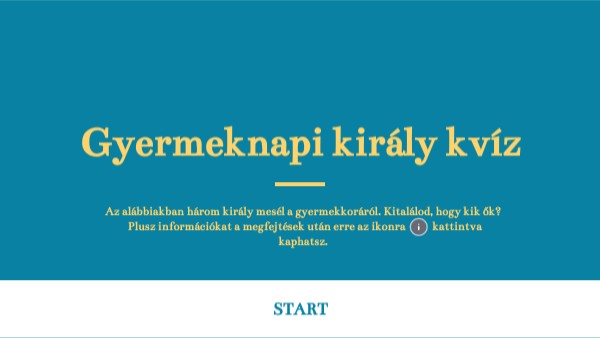Gyermeknapi királyos kvíz | Genially