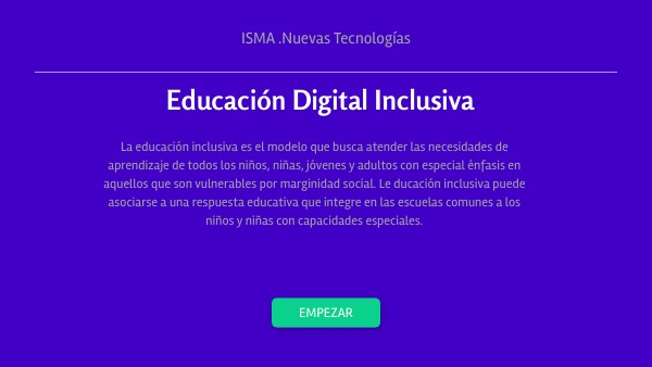 Educacion Digital Inclusiva | Genially