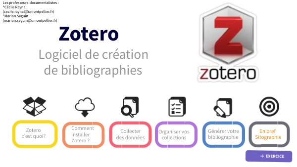 L3 Zotero : tutoriel d'installation et utilisation | Genially