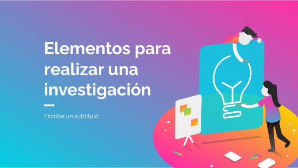 Elementos para investigar | Genially