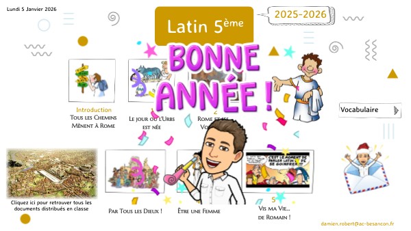 Progression annuelle latin 5ème | Genially