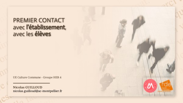 Premiers contacts | Genially