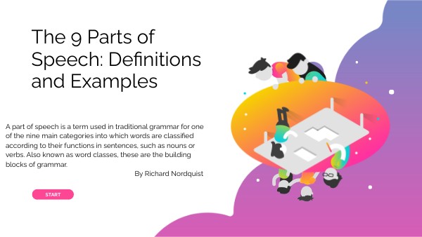 The 9 Parts of Speech | Genially