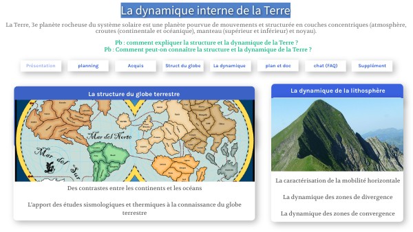 la dynamique interne de la Terre | Genially