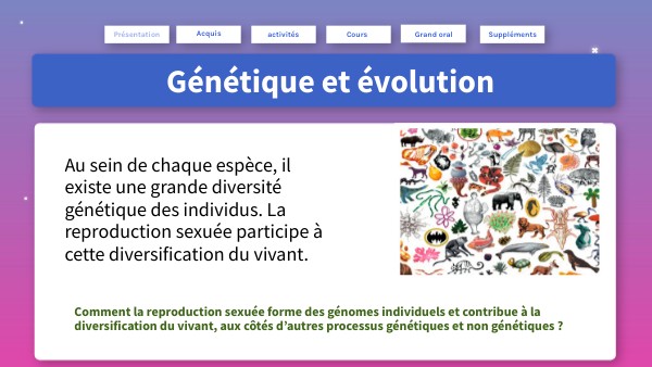 Mme Goléma- genetique terminale spe | Genially