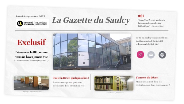 Visite interactive de la BU du Saulcy | Genially