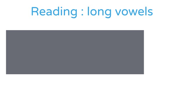 Reading - Long vowels All letters | Genially