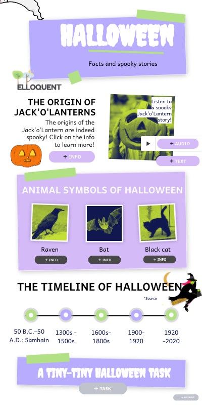 ELLoquent: Halloween facts and spooky stories | Genially