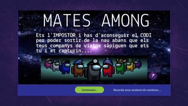 Matemàtiques AMONG | Genially