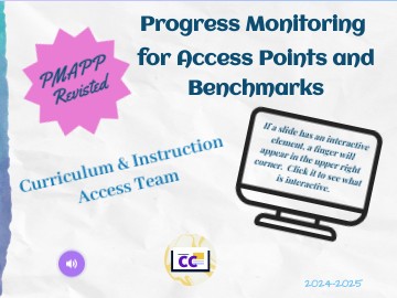 Progress Monitoring for Access Points Portfolio for Recording | Genially
