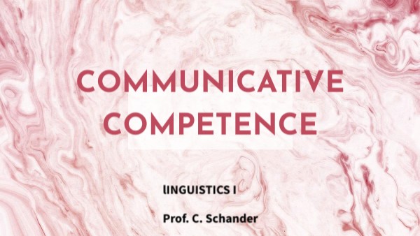COMMUNICATIVE COMPETENCE | Genially