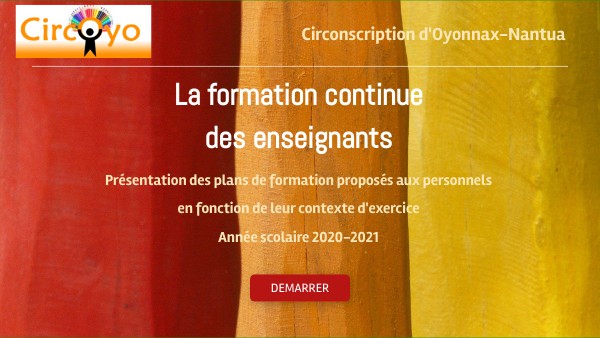 Présentation des plans de formation continue | Genially