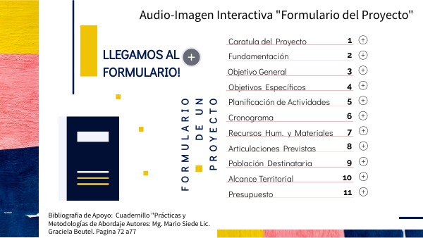 Imagen Interactiva "Formulario del Proyecto" | Genially