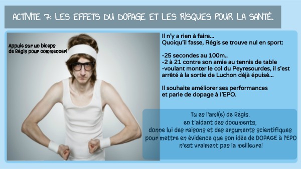 ACTIVITE 7: LES EFFETS DU DOPAGE ET LES RISQUES POUR LA SANTÉ. | Genially