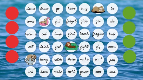 Connect four - irregular verbs | Genially