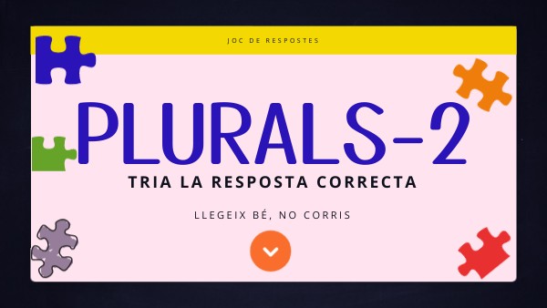 ELS PLURALS ES-OS-1 | Genially