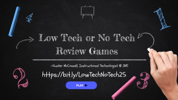 Low Tech or No Tech Review Game | Genially