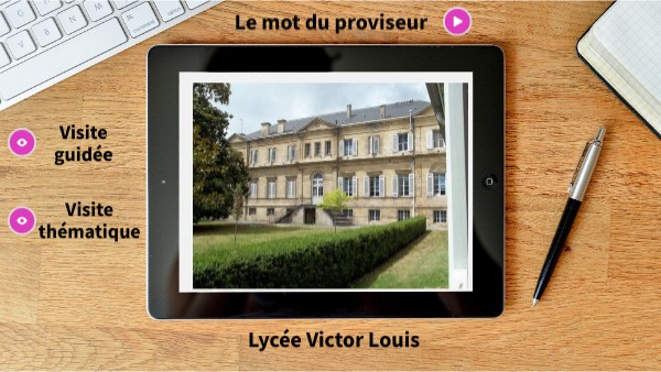 visite virtuelle du lycee | Genially