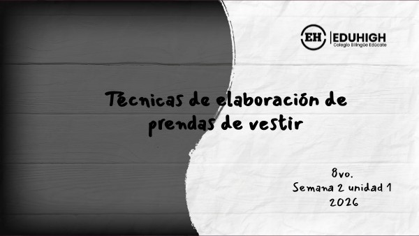 Elaboración de prendas 8vo s2u1 2025 | Genially