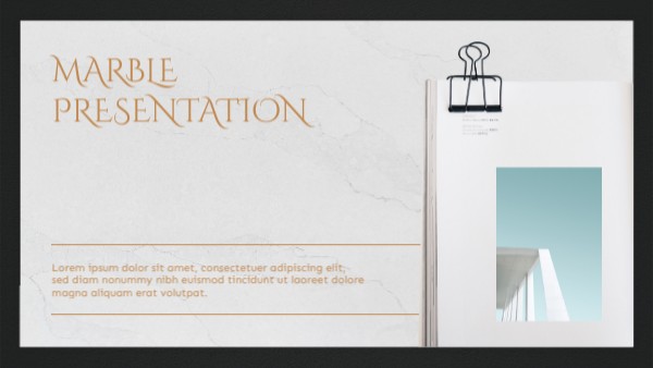 MARBLE PRESENTATION | Genially
