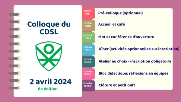 Colloque CDSL 2021