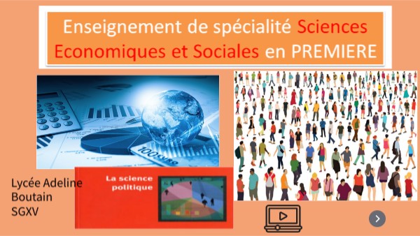 présentation spécialité SES 1ère | Genially