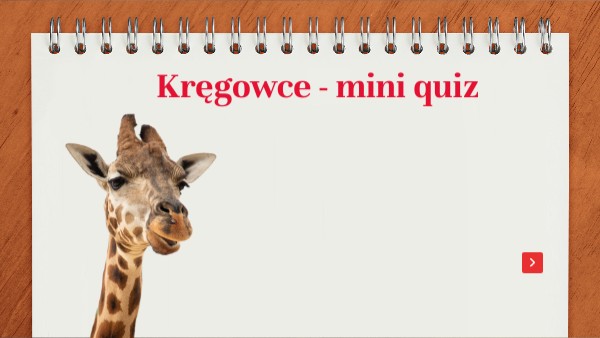 Kręgowce - mini quiz | Genially