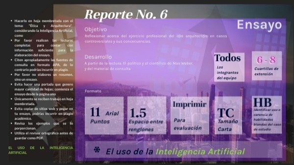 Reporte No. 6 | Genially