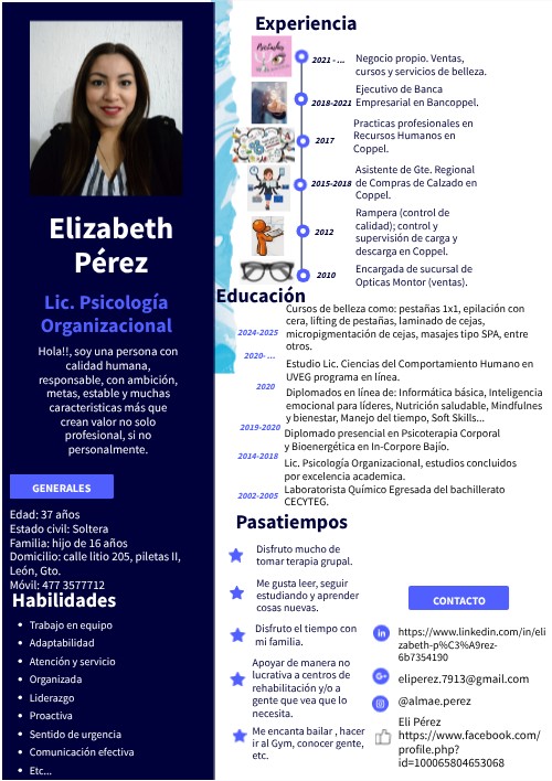 CV ELIZABETH PÉREZ | Genially