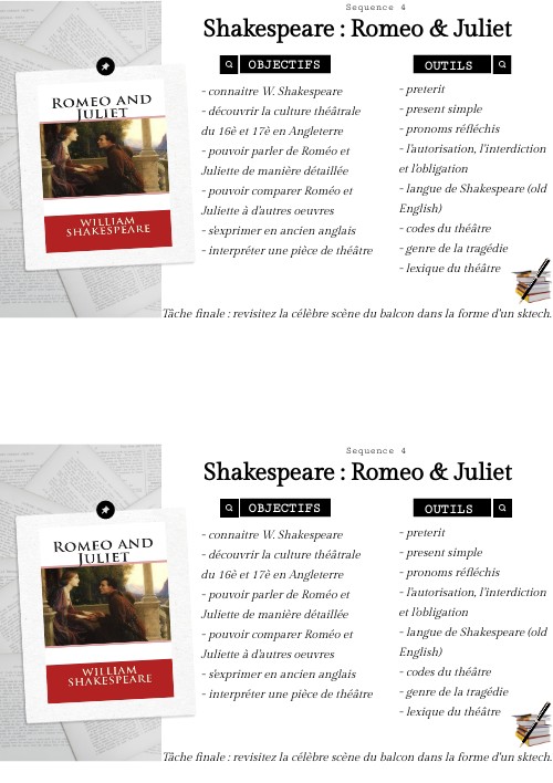 Fiche séquence 300 Shakespeare | Genially