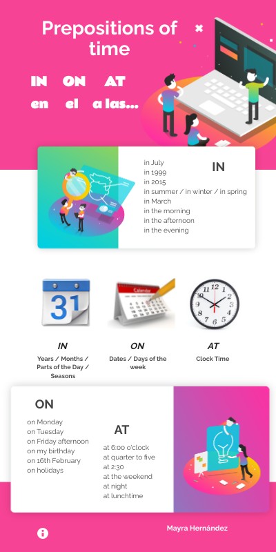 Prepositions of time | Genially