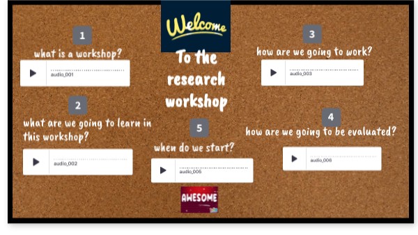 welcome to the Research Workshop | Genially