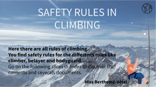 Safety rules in climbing | Genially