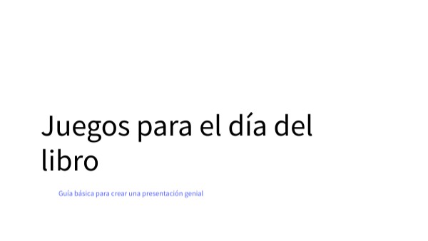 Día del libro | Genially