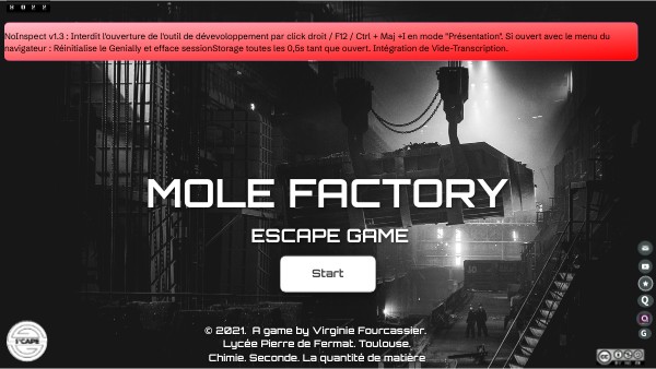 2nde 2019 ch 05 Mole ESCAPE GAME FACTORY Quantité de matière | Genially