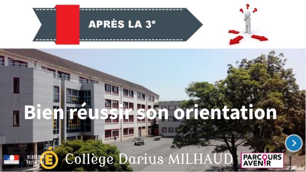 Collège Darius Milhaud - Orientation post 3eme | Genially