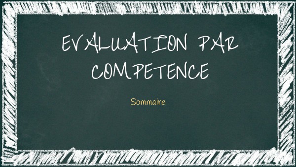 Evaluation par compétence | Genially