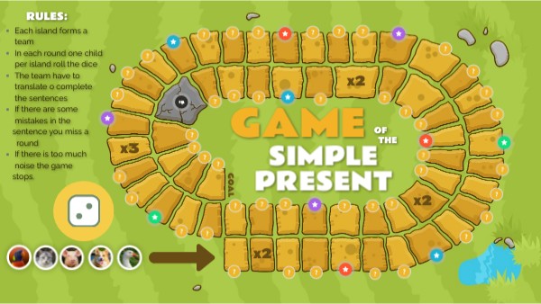 GAME OF THE GOOSE SIMPLE PRESENT | Genially